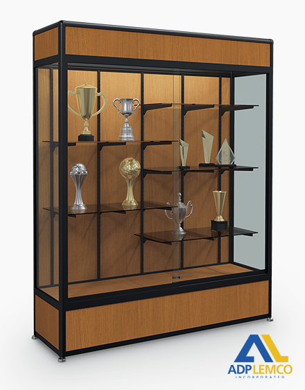 ADP Elite Freestanding Display Case + Cornice and Light P - ADP Lemco